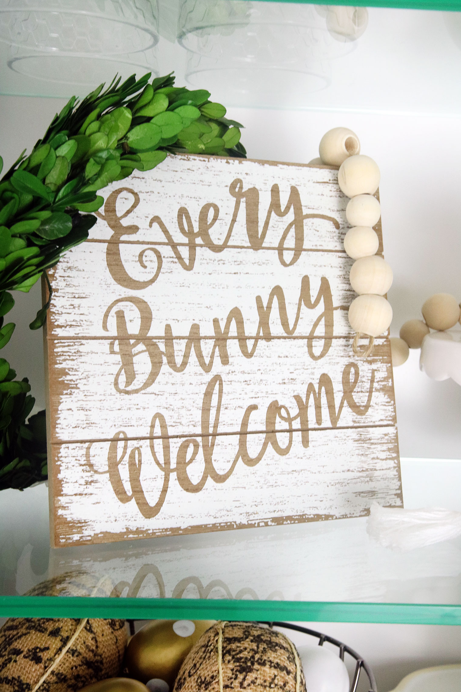 2 Tiered Spring Shelf & Spring Inspo - Curly Crafty Mom