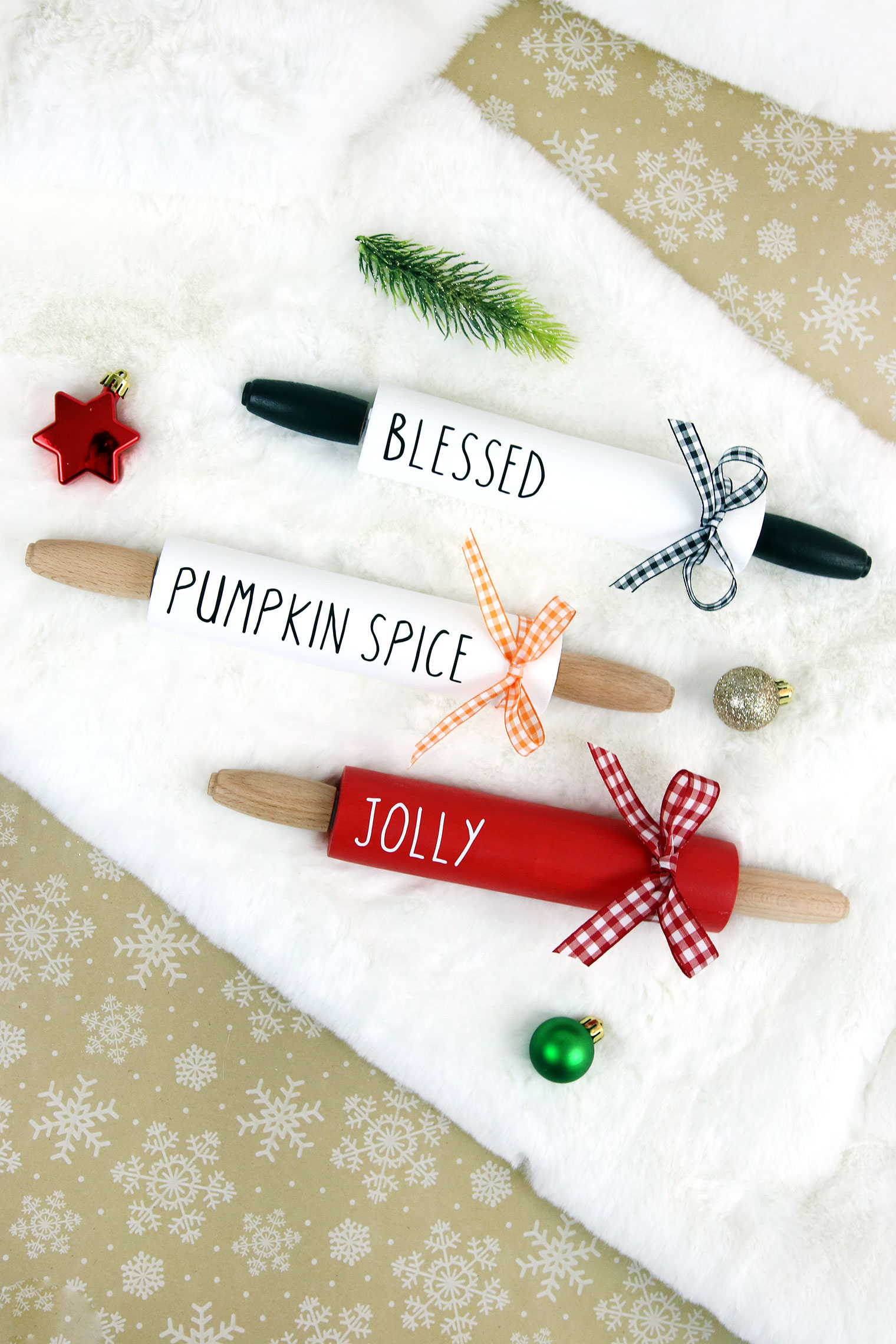 DIY Farmhouse Mini Rolling Pins - Curly Crafty Mom