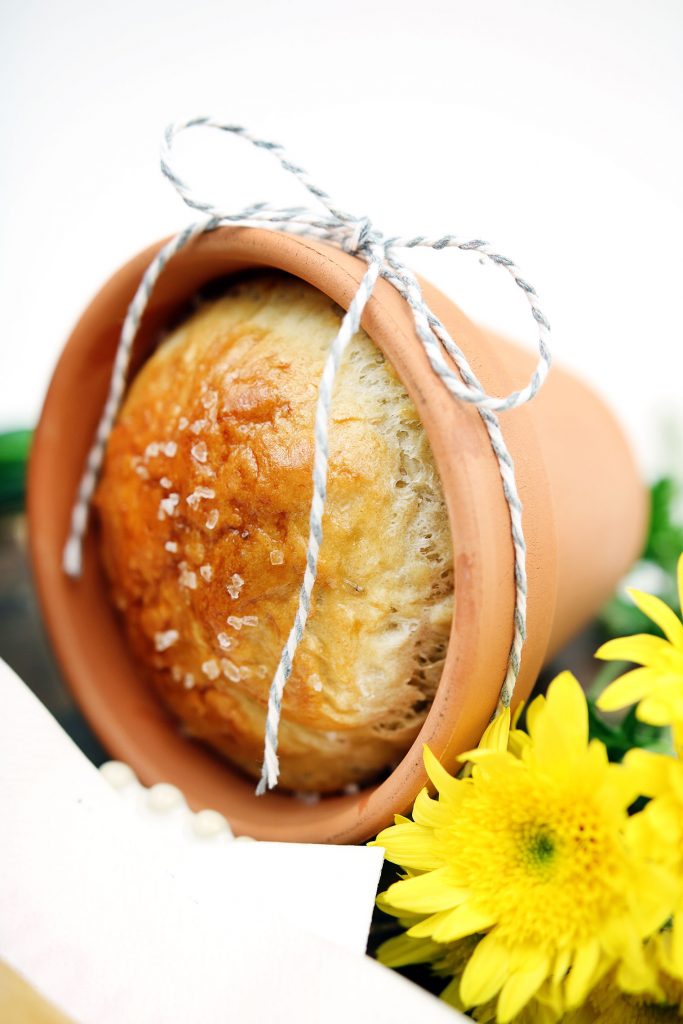 Flower Pot Bread, Perfect for Spring Dinner - Curly Crafty Mom