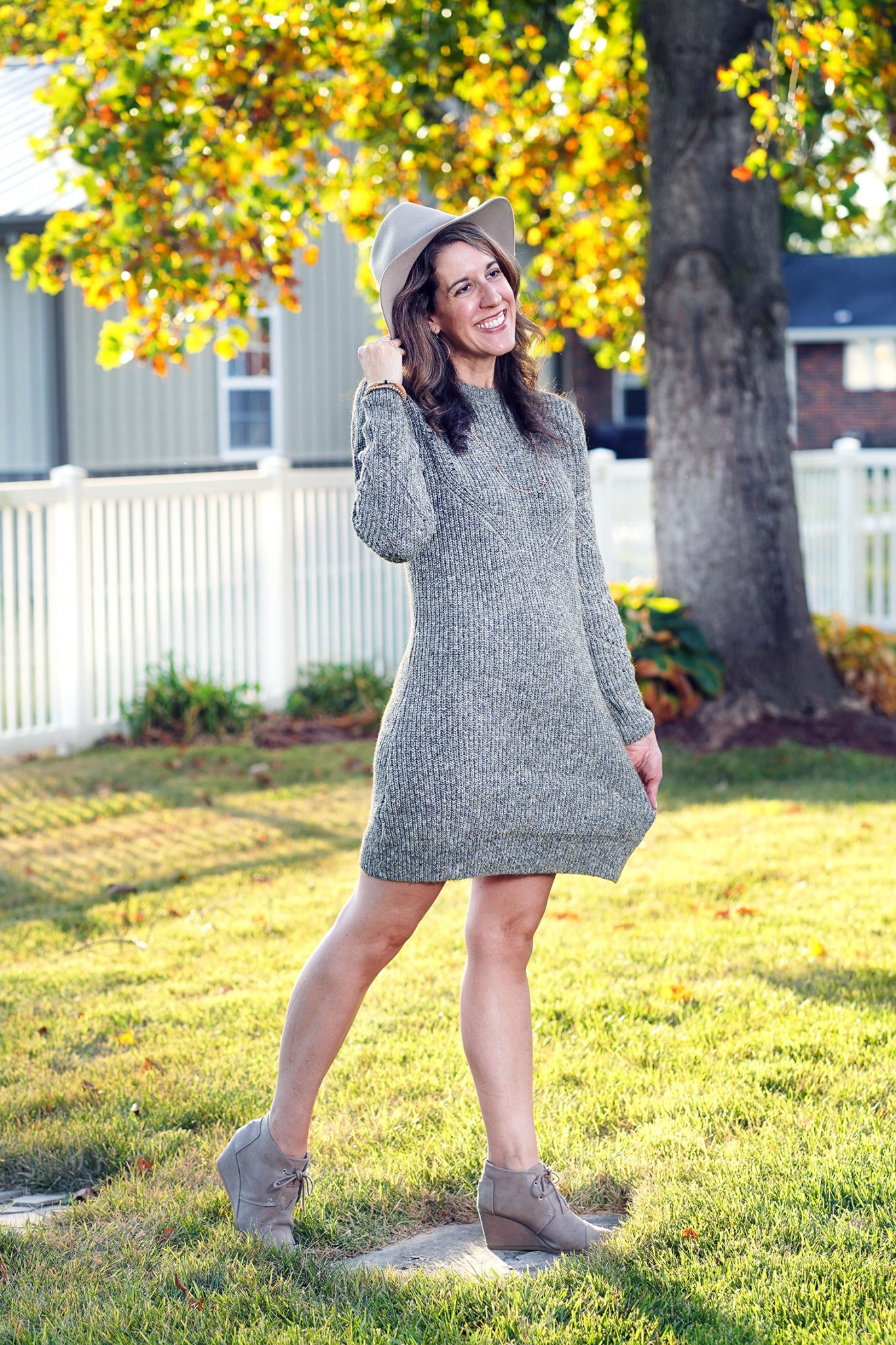 Cozy Knit Sweater Dress + 2 Bonus Fall Outfits - Curly Crafty Mom
