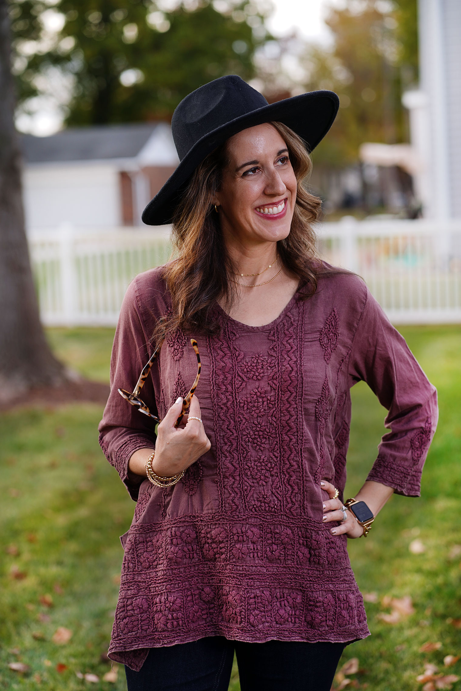 Embroidery & Velvet for the Holidays {Caite & Kyla} - Curly Crafty Mom