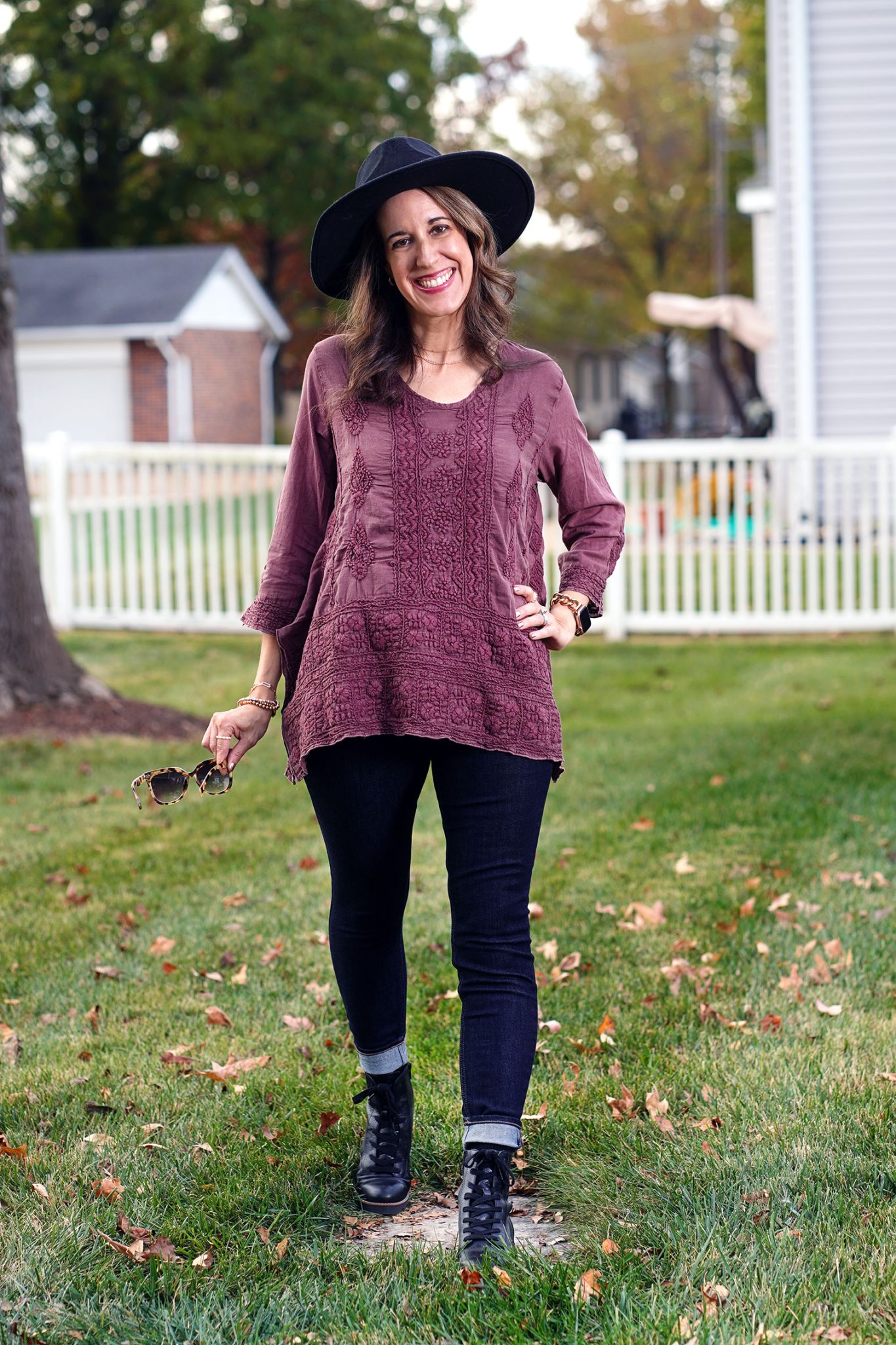 Embroidery & Velvet for the Holidays {Caite & Kyla} - Curly Crafty Mom