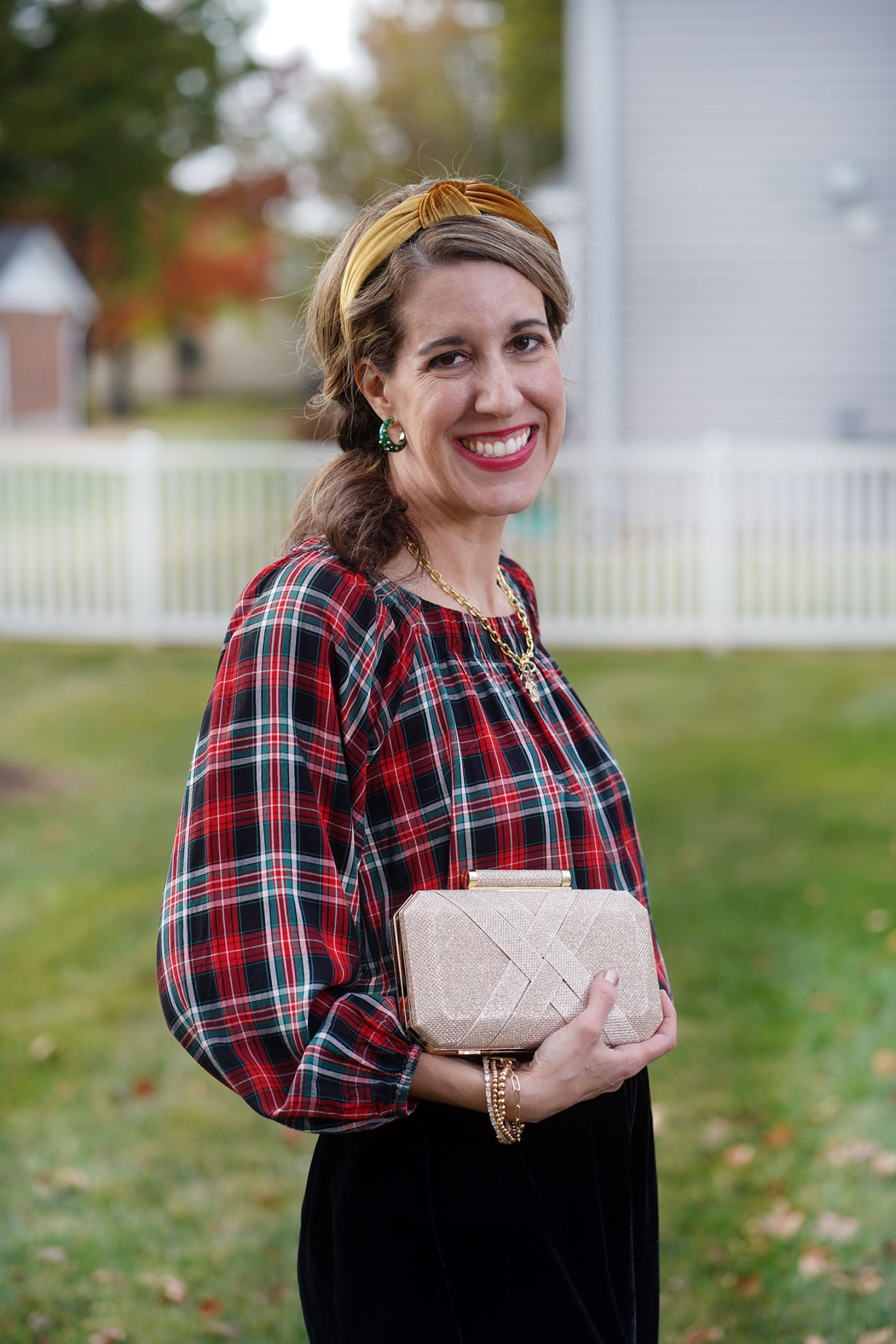 Embroidery & Velvet for the Holidays {Caite & Kyla} - Curly Crafty Mom